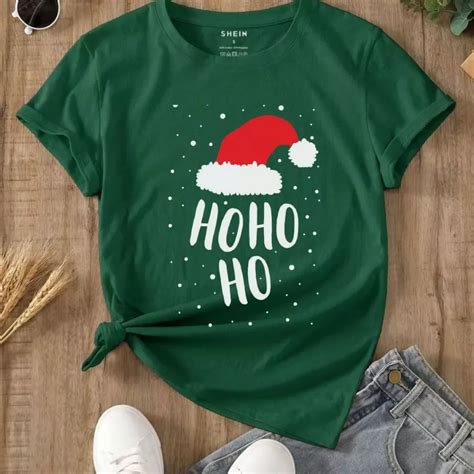 Blusa Camiseta De Natal 100 Algodão Leve Básica Camisas Para Mulher