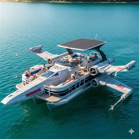 Glide Through Adventure Exploring The Excitement Of A Star Wars Pontoon Boat