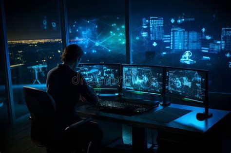 Human Hands Typing On Keyboard Concept Of Cybersecurity Hacking Data