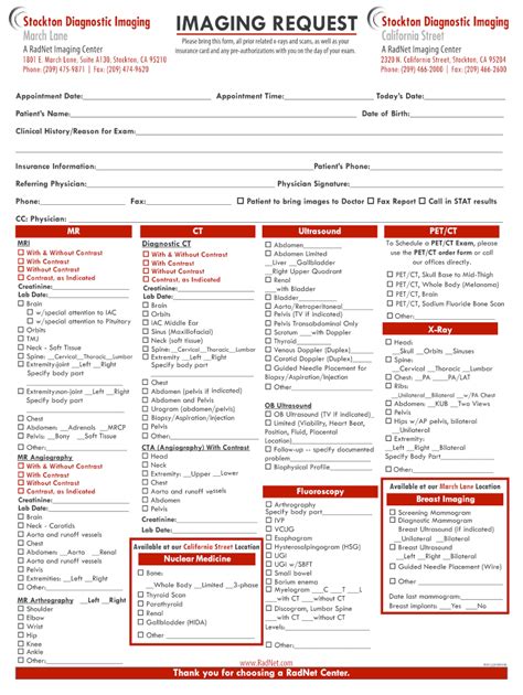 Stockton Diagnostic Imagingbetter Business Bureau Profile Form Fill