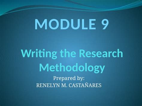 Research Proposal Defense Slide Presentation Templatepptx