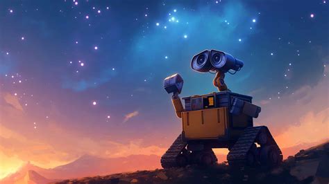 Wall E 星夜冒险桌面壁纸 极简壁纸