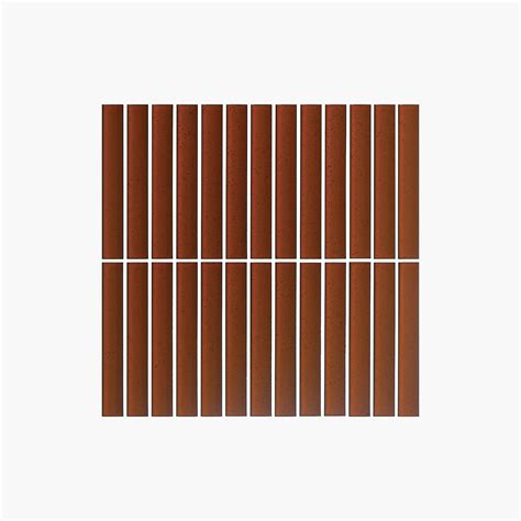 Cottage Mosaic 3d Kit Kat 20x145 Gloss Terracotta Mosaic Decorative