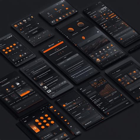 Ui With Autoscaling Elements And Responsive Design For Various Screen