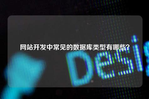 网站开发中常见的数据库类型有哪些？ 世外云文章资讯
