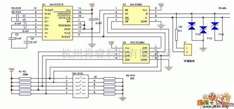 接口电路中的rs232 Rs485接口电路图 接线图网