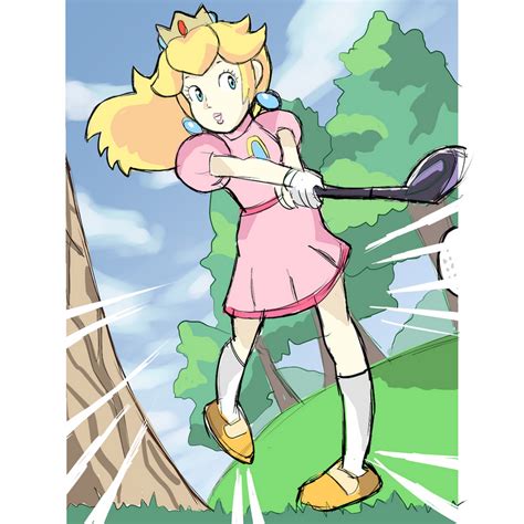 Princess Peach Golf By Retro Robosan On Deviantart