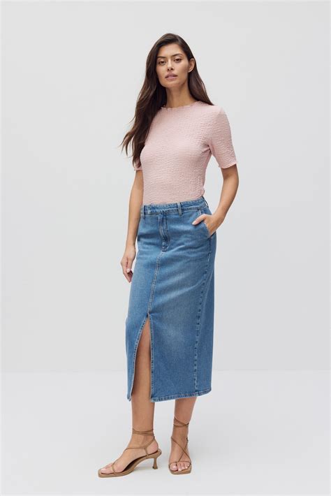 Dobber Rouge Skirt Blue Wash Mq Marqet