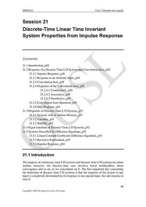 session 21 discrete time linear time invariant system properties from