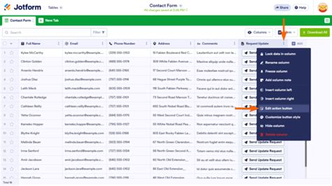 How To Request Submission Updates In Jotform Tables