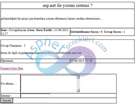 Aspnet Forum Sistemi Yapma Örnekleri Aspnet Dersleri Net Core Entity Framework
