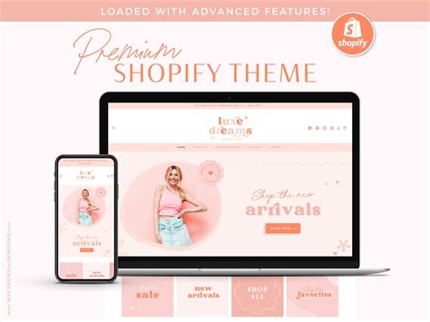 Pink Retro Shopify Boutique Theme 2 0 For Ecommerce Boho Shop Banners Cozy Vintage Design Ld02