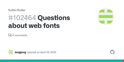 Questions About Web Fonts Issue Flutter Flutter GitHub