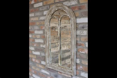 Vintage Gothic Motif Arch Mirror Wooden Mirror Etsy