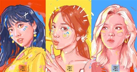 Nayeon Im Jeongyeon Yoo And Momo Hirai Twice Fanart Kpop Fanart