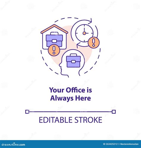 You Cant Leave Home Office Concept Icon Stock Vector Illustration Of