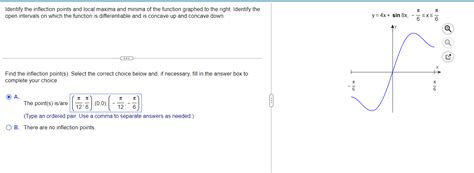 Solved Identify The Inflection Points And Local Maxima And