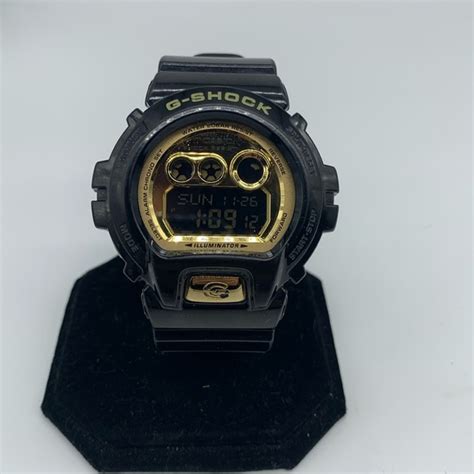 Casio Accessories Casio 342 Gshock Chronograph Stainless Steel Black And Gold Euc Poshmark