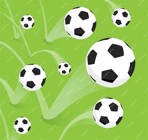 premium vector group of bouncing soccer balls