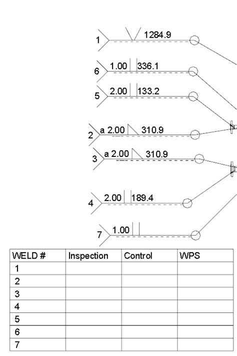 Weld Specification Number In Drawing Table Ptc Community