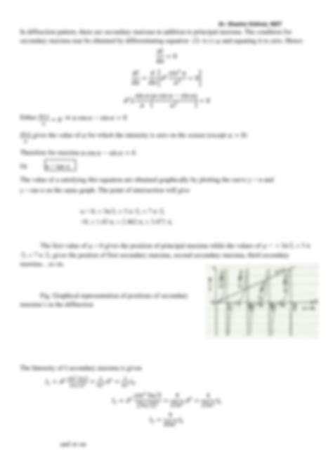 Solution Diffraction Complete Notes Engineering Physics And Class 12