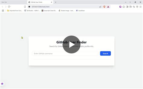 Webdevelopment Javascript Html Githubapi Frontenddev 100daysofcode Sunal Pal