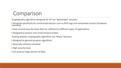 Light Weight Cryptography For Iotpptx