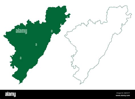 Pali district (Rajasthan State, Republic of India) map vector ...