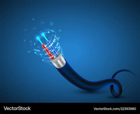 Fiber Optic Cable Royalty Free Vector Image Vectorstock