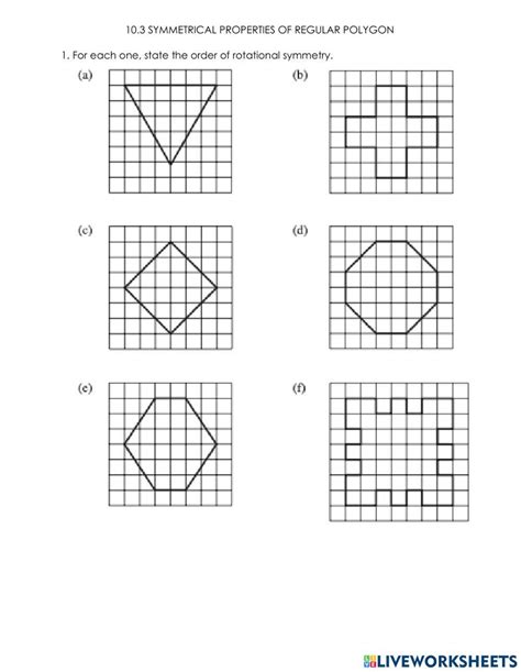 Symmetry Of Polygon Exercises Online Exercise For Live Worksheets