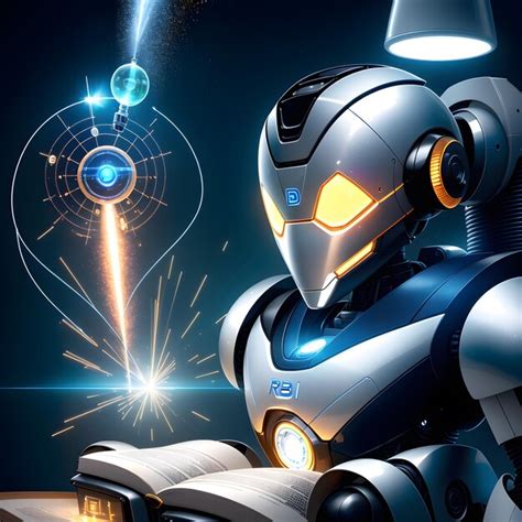 Premium Ai Image A Robot Reads A Book Human Qualities In An Artificial Intelligence