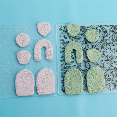 잎 등나무 패턴 양각 시트 폴리머 클레이 질감 인상적인 Diy 세라믹 도자기 보석 미술 용품 취미 도구 Aliexpress