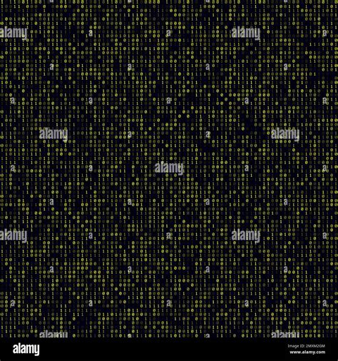 Tech Background Yellow Filled Binary Background Big Sized Seamless