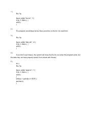 Input Output HW Pdf 1 File Fp Fopen S Fp Foo Txt R If Fp NULL Exit 1 2 The