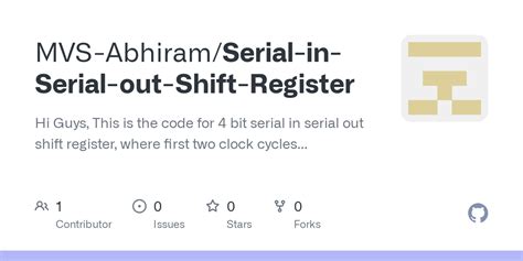 github mvs abhiram serial in serial out shift register hi guys this