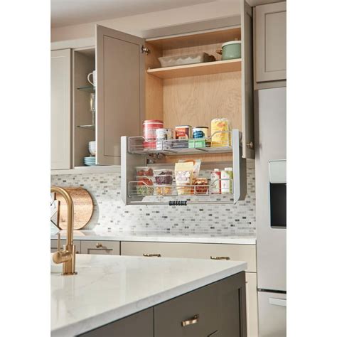 Rev A Shelf 18 87 In H X 34 25 In W X 10 25 In D Large Wall Cabinet Pull Down Shelving System