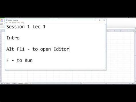 Intro To Sub Hello World VBA Intro Course NYC NY YouTube