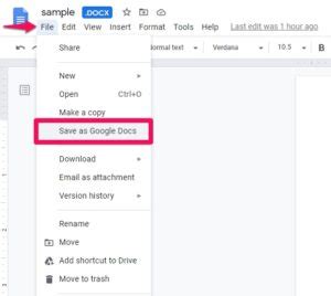 How To Convert Word Doc To Google Docs
