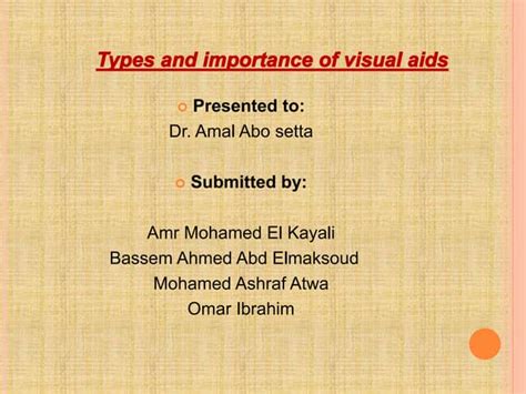 Visual Aids And Its Types Pptx