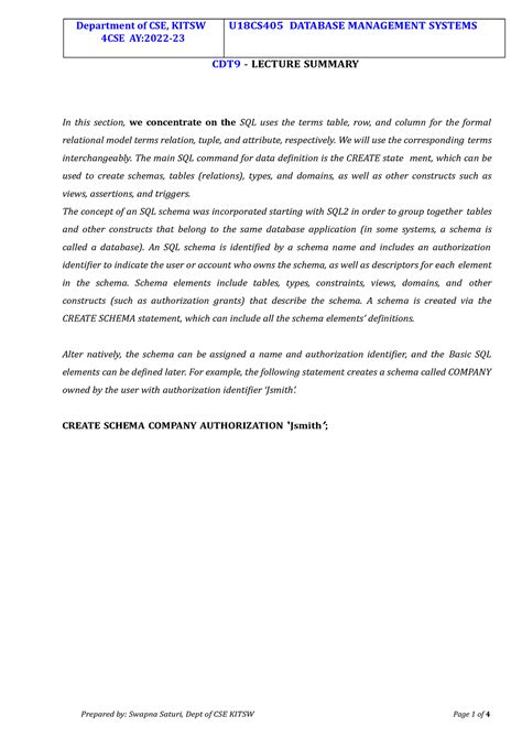 Dbms 9 Suram Ashwin Is A Great Scholar Who Write Lecture Notes On The Subjects In This