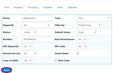 Filtering A Custom Field By Project Type Nexonia