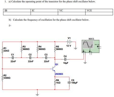 Solved A Calculate The Operating Point Of The Transistor Chegg Com
