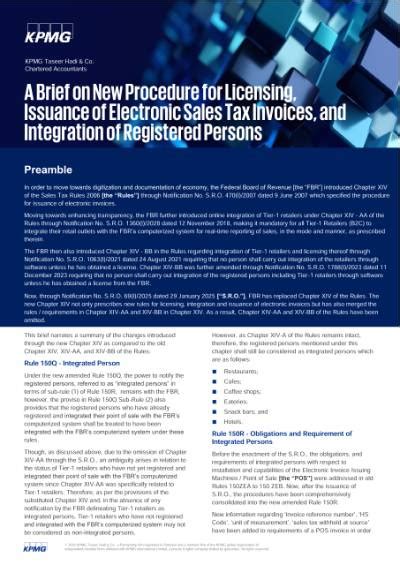 A Brief On Integration Rules Kpmg Pakistan