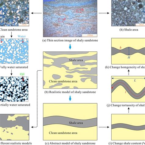 Current Density Distribution Of Realistic Conduction Models Of Shaly