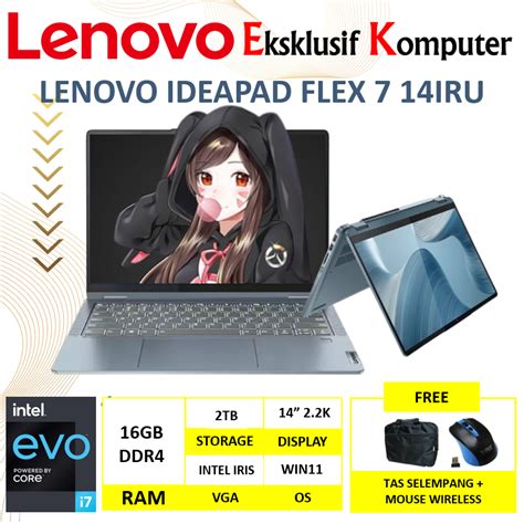 Jual Laptop Lenovo Ideapad Flex Iru Intel Evo U Gb Tb Ssd K Ips Touchscreen
