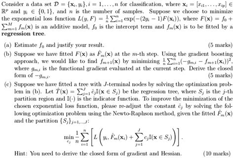 solved consider a data set d xi yik i 1 for classification where