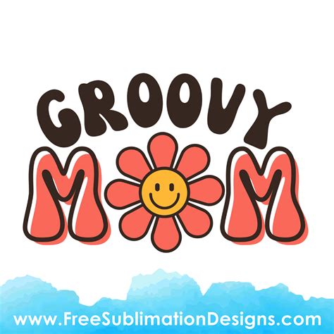 Groovy Mom Retro Free Png Image For Sublimation