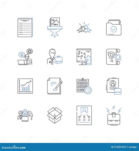 Service Delivery Line Icons Collection Efficiency Responsiveness Quality Timeliness