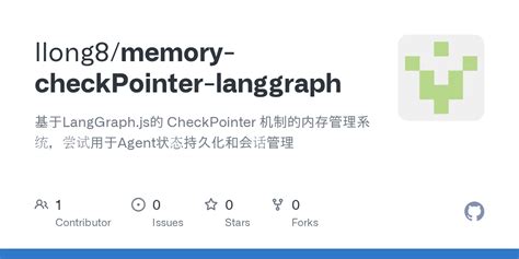 Github Llong8memory Checkpointer Langgraph 基于langgraphjs的