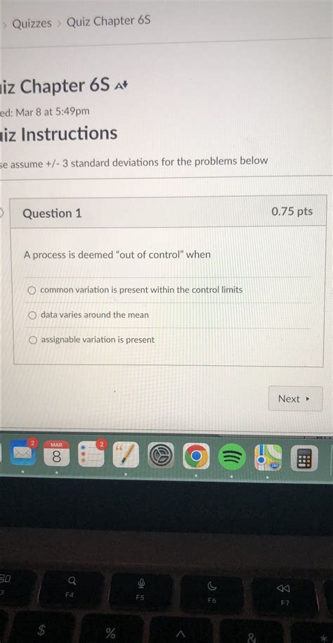 Solved Quizzes Quiz Chapter Siz Chapter S Ated Mar Chegg Com
